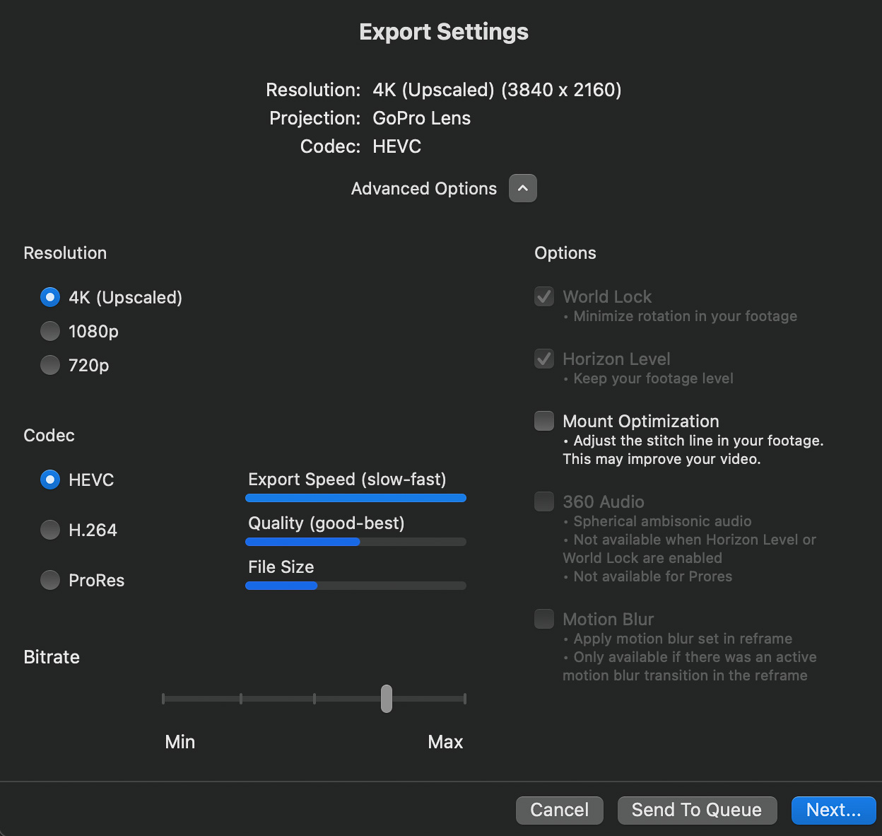 GoPro Player: Render 360 Video