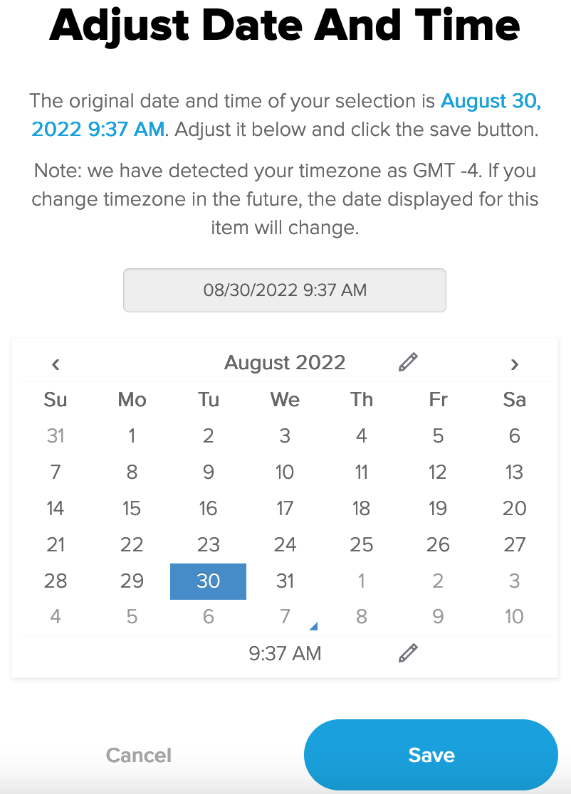 How Do I Change The Date On My Media?