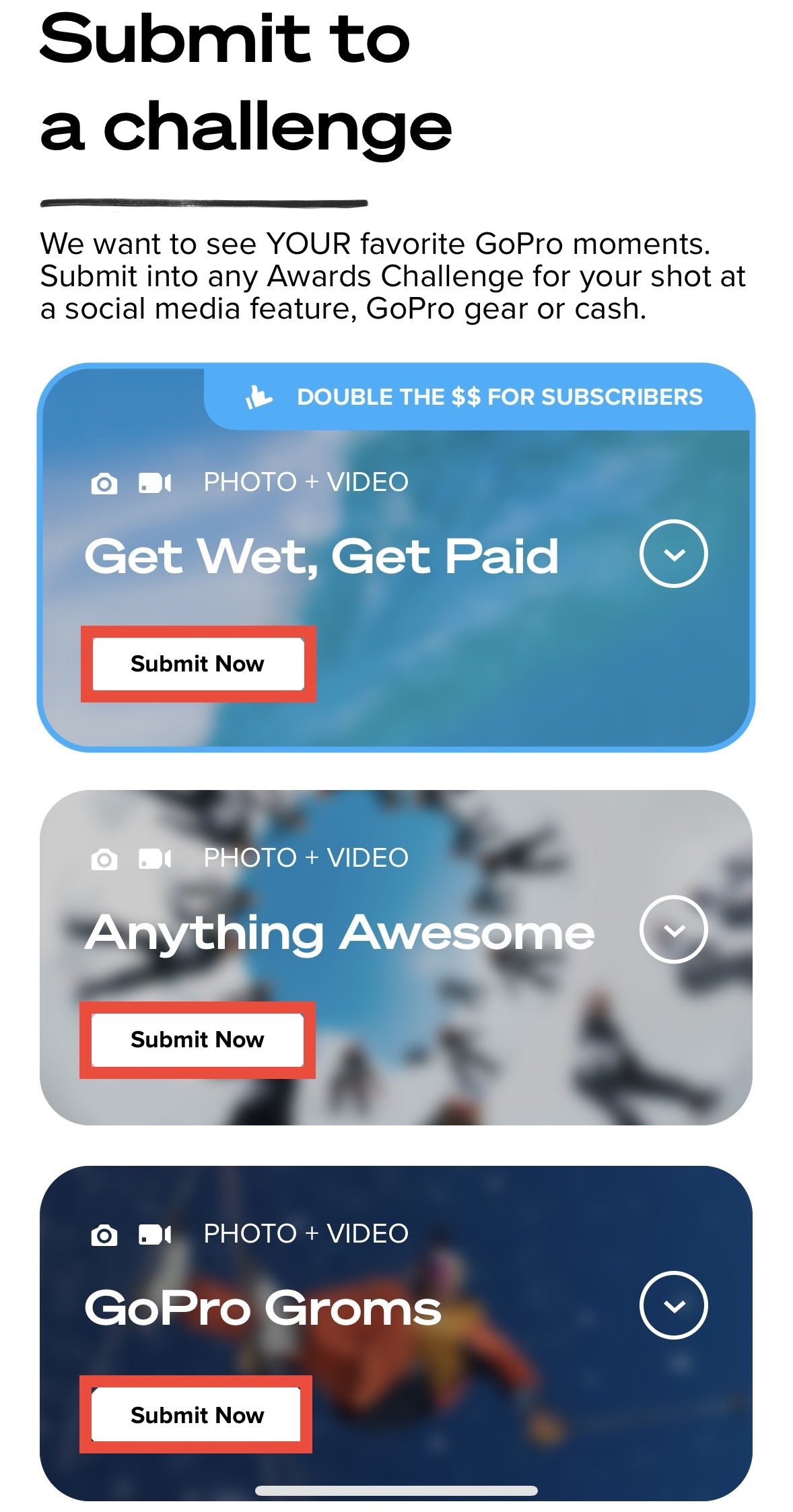 GoPro Awards Information