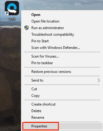 Quik for desktop Fails to Launch