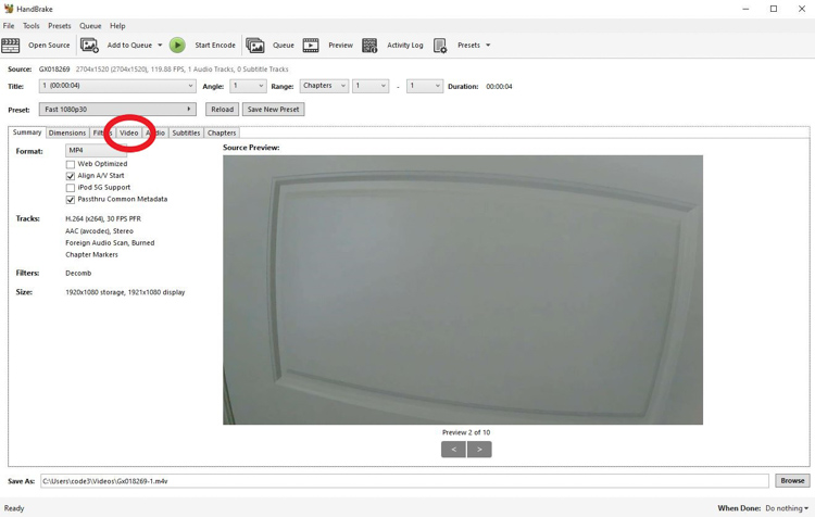 How To Convert GoPro HEVC Videos To H.264 Using HandBrake