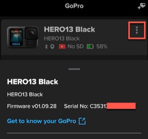 HERO13 Black: How To Find Your Serial Number
