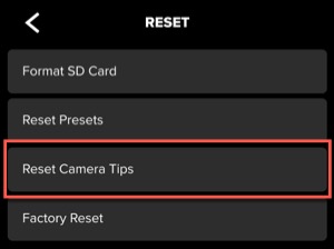 HERO13 Black: Reset Camera Settings